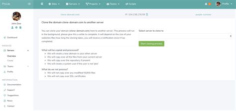 Clone Sites And Notification System Update Server Management Tool
