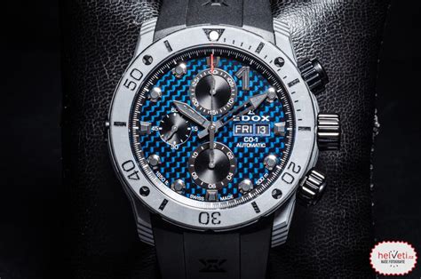Edox Co 1 Carbon Chronograph Automatic 01125 Clngn Bunn Helveti Eu