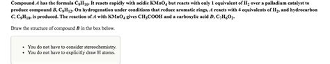 Solved Compound A Has The Formula C 9 H 10 It Reacts