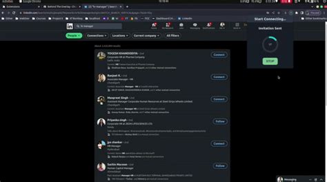 Chrome Extension For Pressing Connect Button On LinkedIn