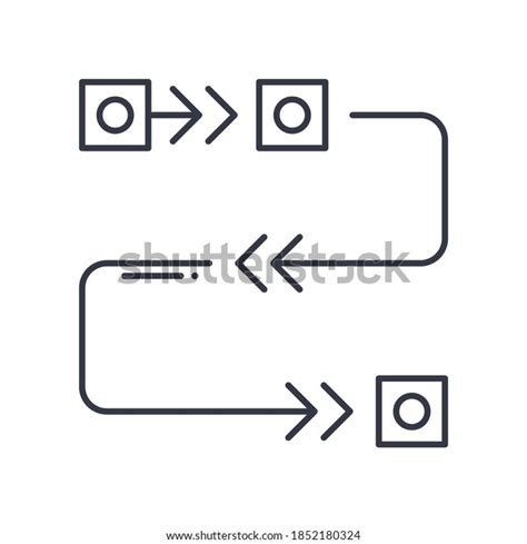 Agile Methodology Icon Linear Isolated Illustration Stock Vector