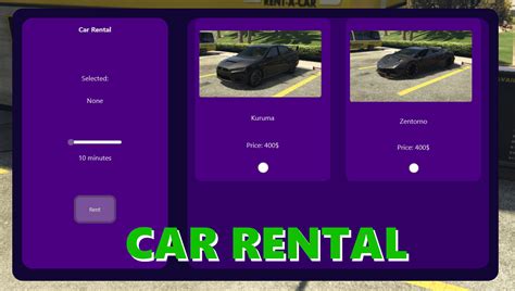PAID ESX QBCORE Car Rental FiveM Releases Cfx Re Community