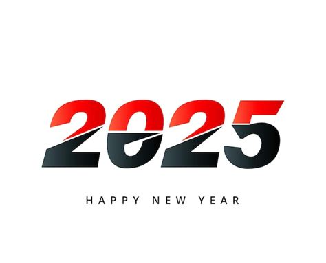 새해 축하 2025 터 타이포그래피 프리미엄 벡터