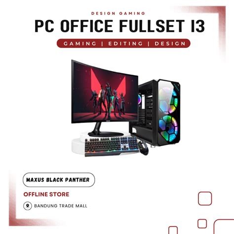 Jual PC CPU Komputer Office Fullset Core I3 12100 Ram 16GB Monitor 19 Inch Shopee Indonesia