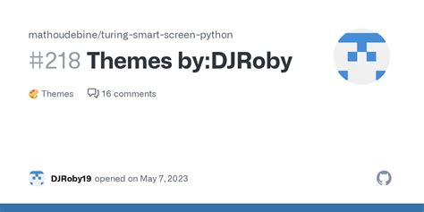 Themes Bydjroby · Mathoudebine Turing Smart Screen Python · Discussion