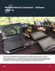 Enhancing Mounted Mission Command Key Capabilities And Systems Course Hero