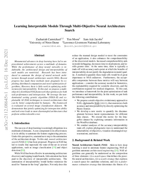 Pdf Learning Interpretable Models Through Multi Objective Neural