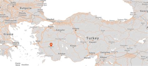 Pamukkale Hot Springs Map