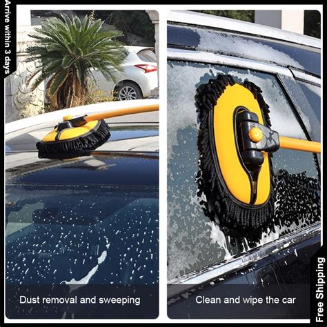 Au แปรงทําความสะอาดรถยนต์ ด้ามจับยาว เก็บรายละเอียดอัตโนมัติ Chenille Shopee Thailand