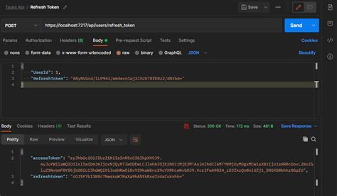 Apply Jwt Access Tokens And Refresh Tokens In Aspnet Core Web Api