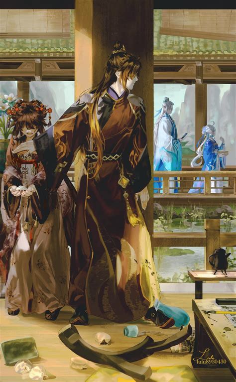 Hu Tao Furina Zhongli And Neuvillette Genshin Impact Drawn By Lluluchwan Danbooru