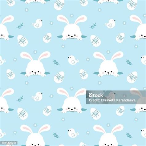 완벽 한 패턴 토끼 새와 꽃 아름 다운 장식 토끼 핑크 배경 디자인 요소 직물을 위한 디자인 인쇄 0명에 대한 스톡 벡터 아트 및 기타 이미지 Istock
