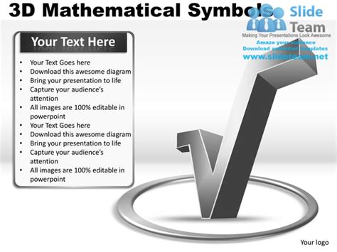 3d Mathematical Symbols Powerpoint Presentation Slides Ppt Templates Pdf