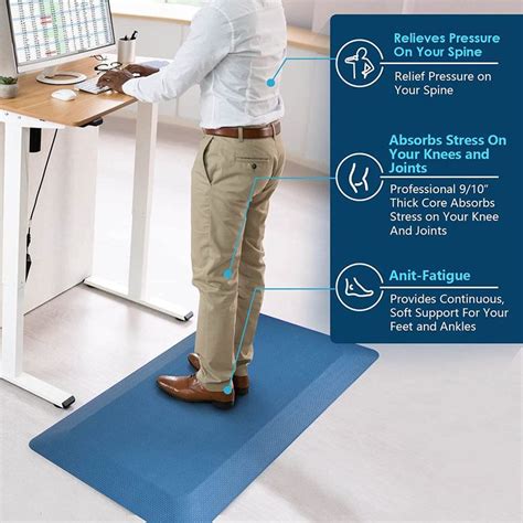 Anti Fatigue Extra Thick Standing Office Desk Mat Foam Cushioned
