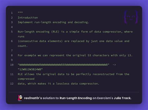 Res0nat0rs Solution For Run Length Encoding In Julia On Exercism