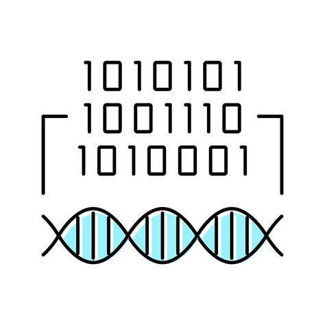 Binary Code Genetic Information Color Icon Vector Illustration 18994477 Vector Art At Vecteezy