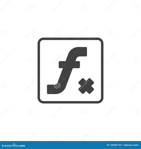 Mathematical Function Vector Icon Stock Vector Illustration Of Mathematics Pictogram 130683744
