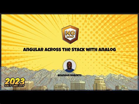 Free Video Angular Across The Stack With Analog From Ng Conf Class Central