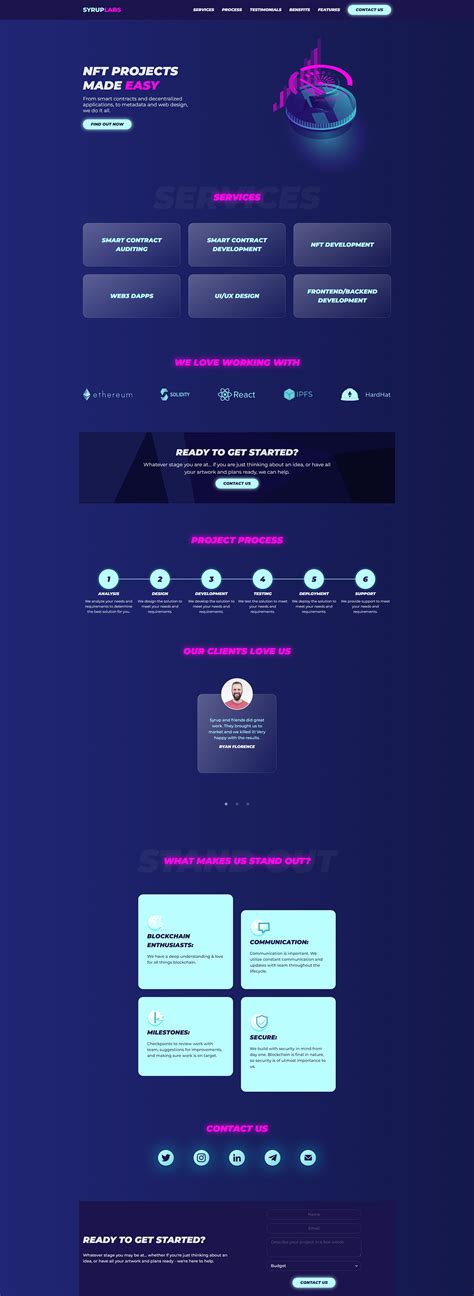 nft landing page design on behance