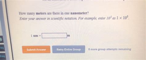Solved How Many Meters Are There In One Picometer Enter Chegg Com