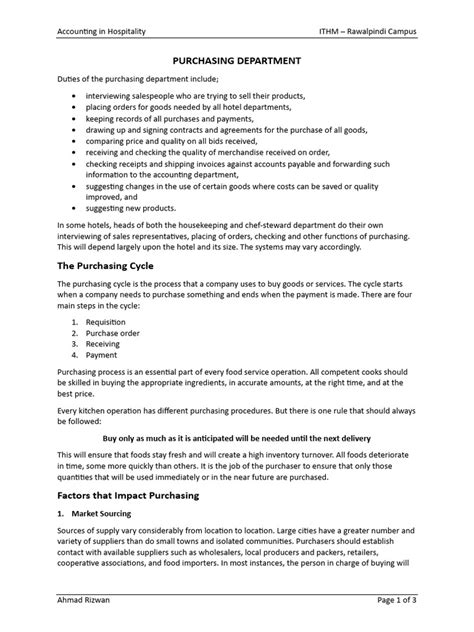 4 Purchasing Department Pdf Prices Business