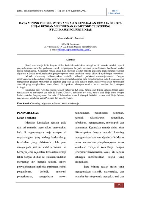 Contoh Jurnal Data Mining Clustering