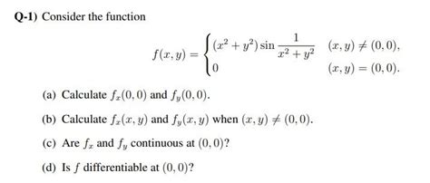 Q 1 Consider The Function Chegg Com