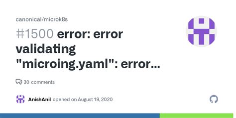 Error Error Validating Microingyaml Error Validating Data
