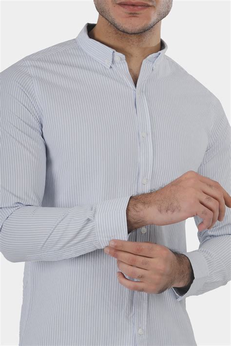 قميص سليم فيت لبني Tie House