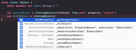 Linkingobjects Function Does Not Autocomplete In Xcode · Issue 6970 · Realmrealm Swift · Github