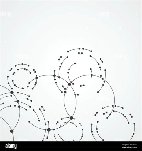 Vector Points Connecting Circles Background Geometric Abstraction