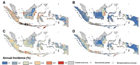 The Spatial Distribution Of Annual Incidence Of Symptomatic Dengue Download Scientific Diagram