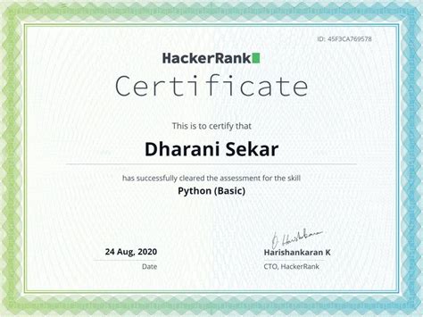 Dharani Sekar On Linkedin Hackerrank Python3