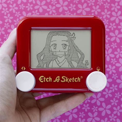 Im Auctioning This Nezuko Etch A Sketch On Ebay R Etchasketch