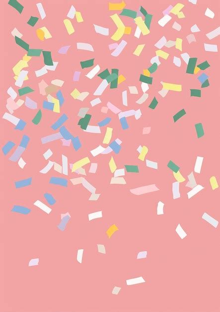 Confetti Explosion Birthday Celebration Illustration Generative Ai