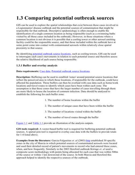 13 Comparing Potential Outbreak Sources