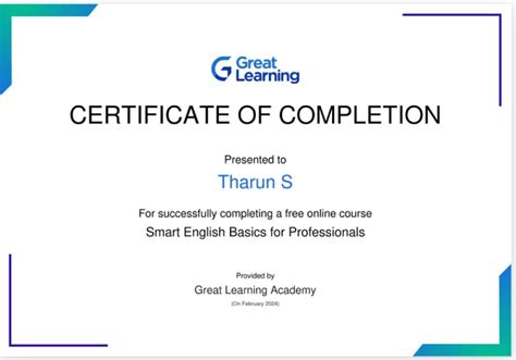 Tharun S On Linkedin Greatlearningacademy Greatlearning Glacertificate Snsinstitutions…