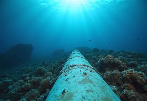Underwater Pipeline In The Ocean Premium Ai Generated Image