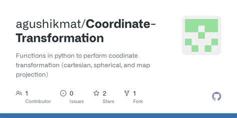 Github Agushikmatcoordinate Transformation Functions In Python To Perform Coodinate