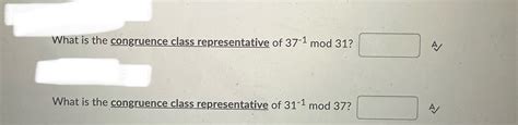 Solved What Is The Congruence Class Representative Of