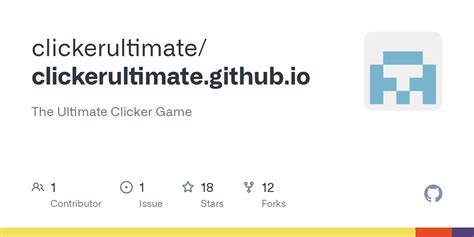 GitHub Clickerultimate Clickerultimate Github Io The Ultimate Clicker Game