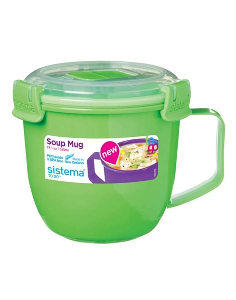 시스테마 투고 수프 머그 전자레인지용기 그린