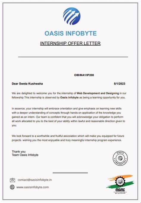 sweta kushwaha on linkedin webdevelopment internshipopportunity oasisinfobyte