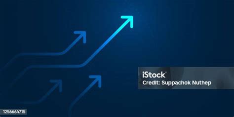 복사 공간 복사 일러스트레이션 비즈니스 성장 컨셉으로 진한 파란색 배경의 라이트 화살표 업 회로 0명에 대한 스톡 벡터 아트 및 기타 이미지 Istock