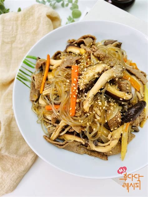 백종원 잡채 황금레시피 소고기 버섯 잡채만드는법 네이버 블로그