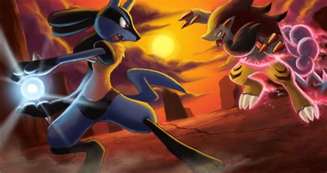 Lucario Vs Zoroark By Arkeis Pokemon On Deviantart
