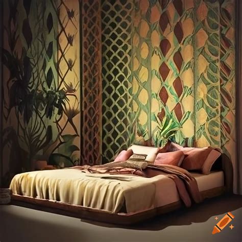 Tropical Art Deco Wallpaper