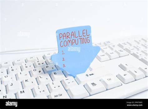 Hand Writing Sign Parallel Computing Business Overview Simultaneous