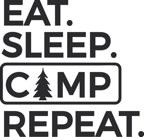 Eat Sleep Camp Repeat PNG