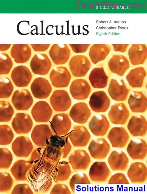 Calculus Single Variable Canadian 8th Edition Adams Solutions Manual